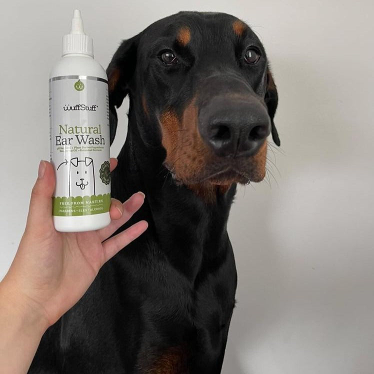 WuffStuff Natural Dog Ear Wash - 250ml - Soothes Itching, Irritation